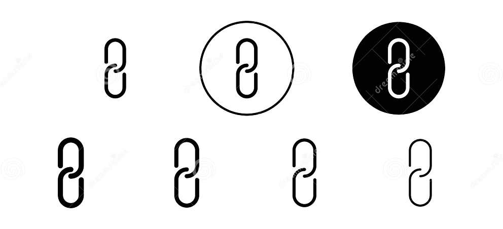 Link Vector Icon Set Collection. Link Outline Flat Icon Stock ...