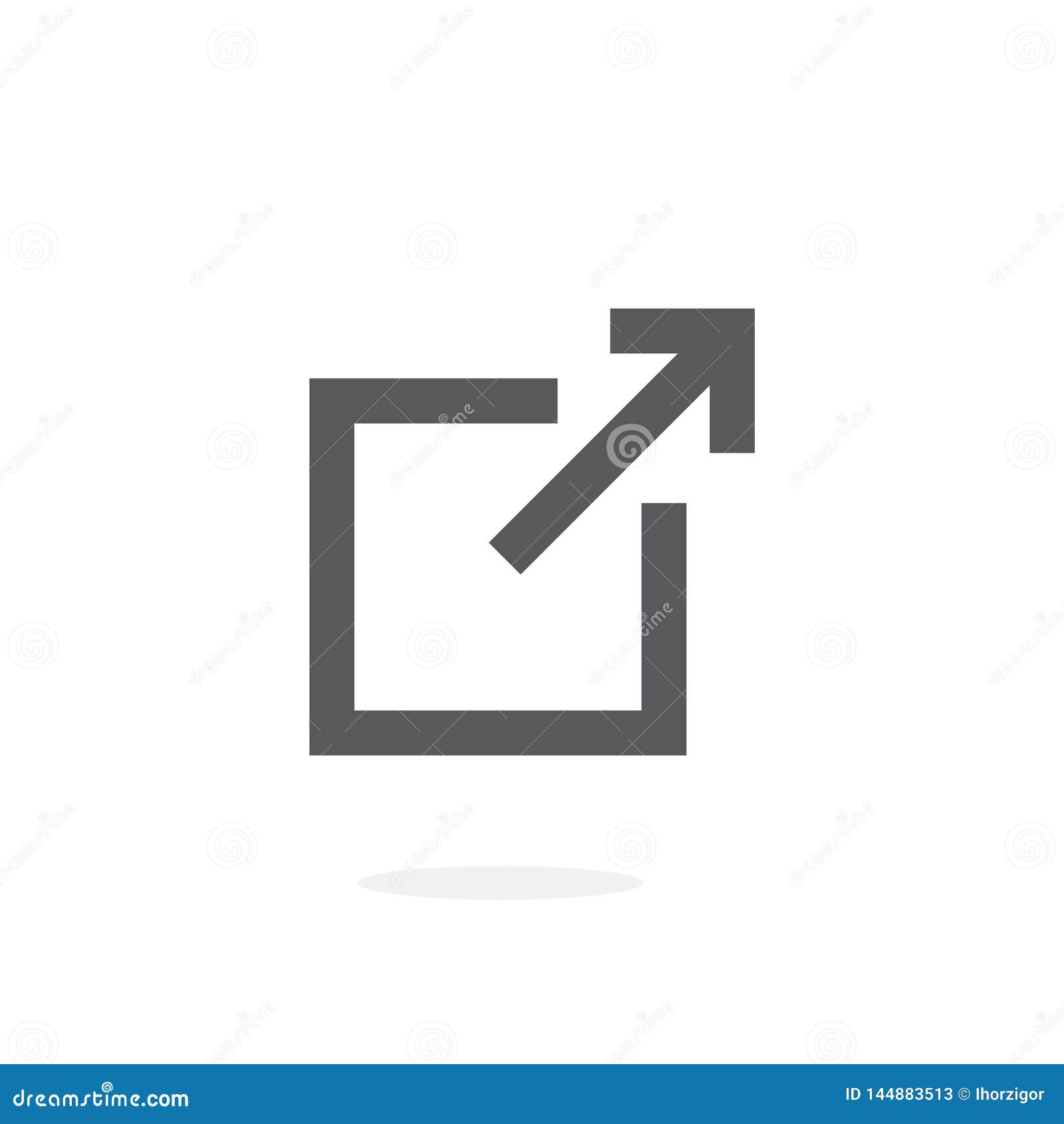 Link Vector Icon stock vector. Illustration of outline - 144883513