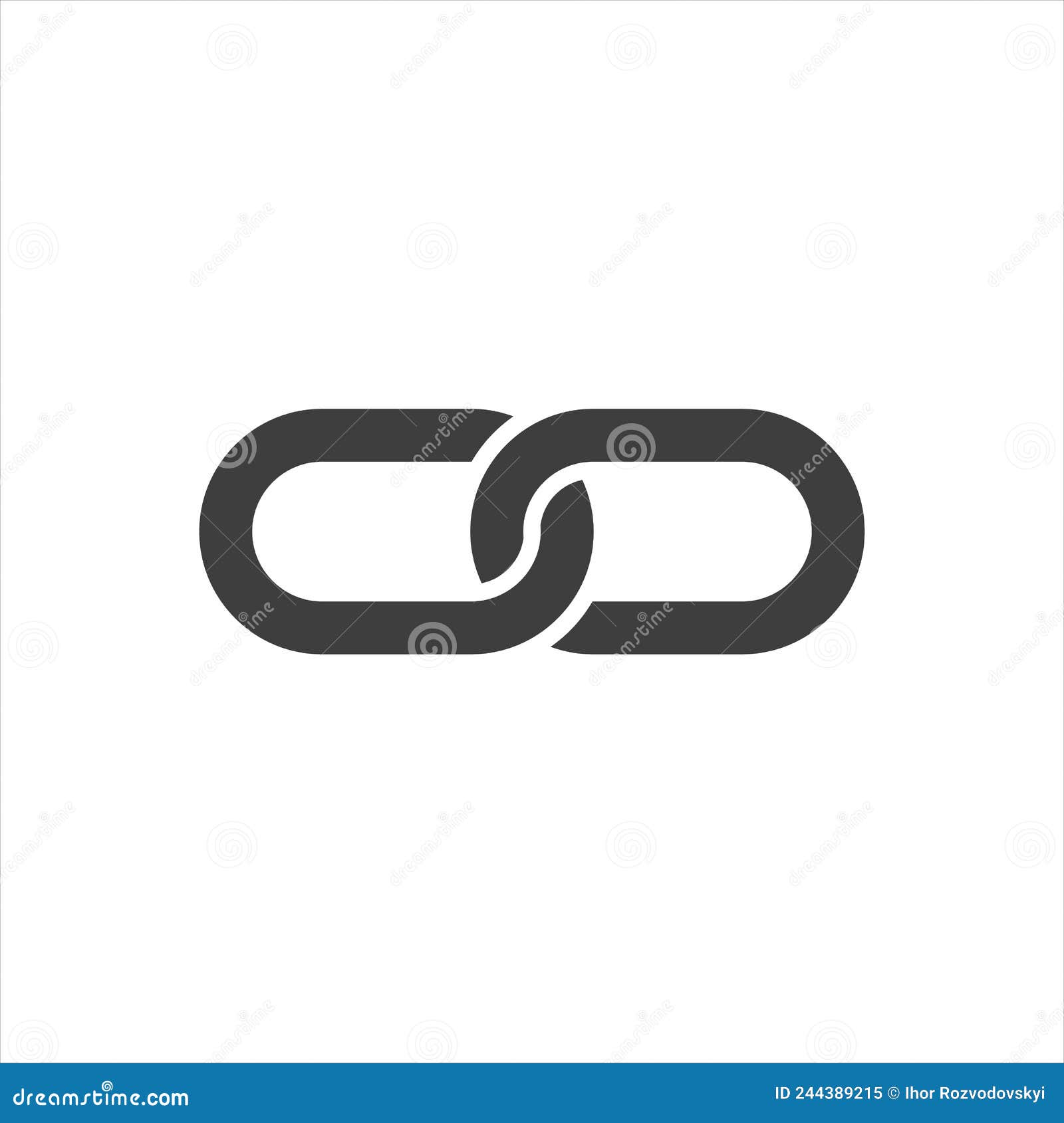 Link Vector Icon on a White Background Stock Vector - Illustration of ...