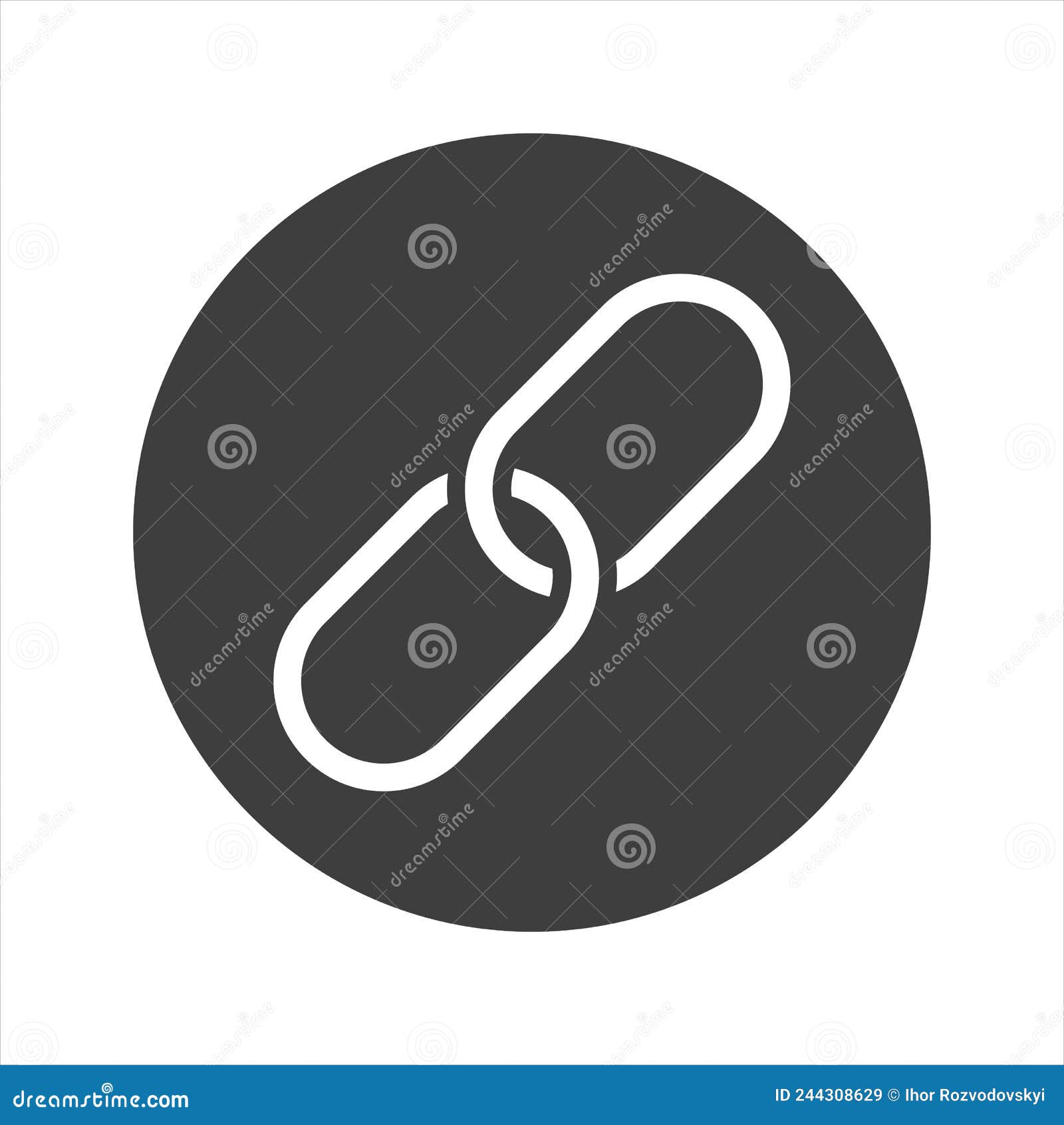 Link Vector Icon on a White Background Stock Vector - Illustration of ...