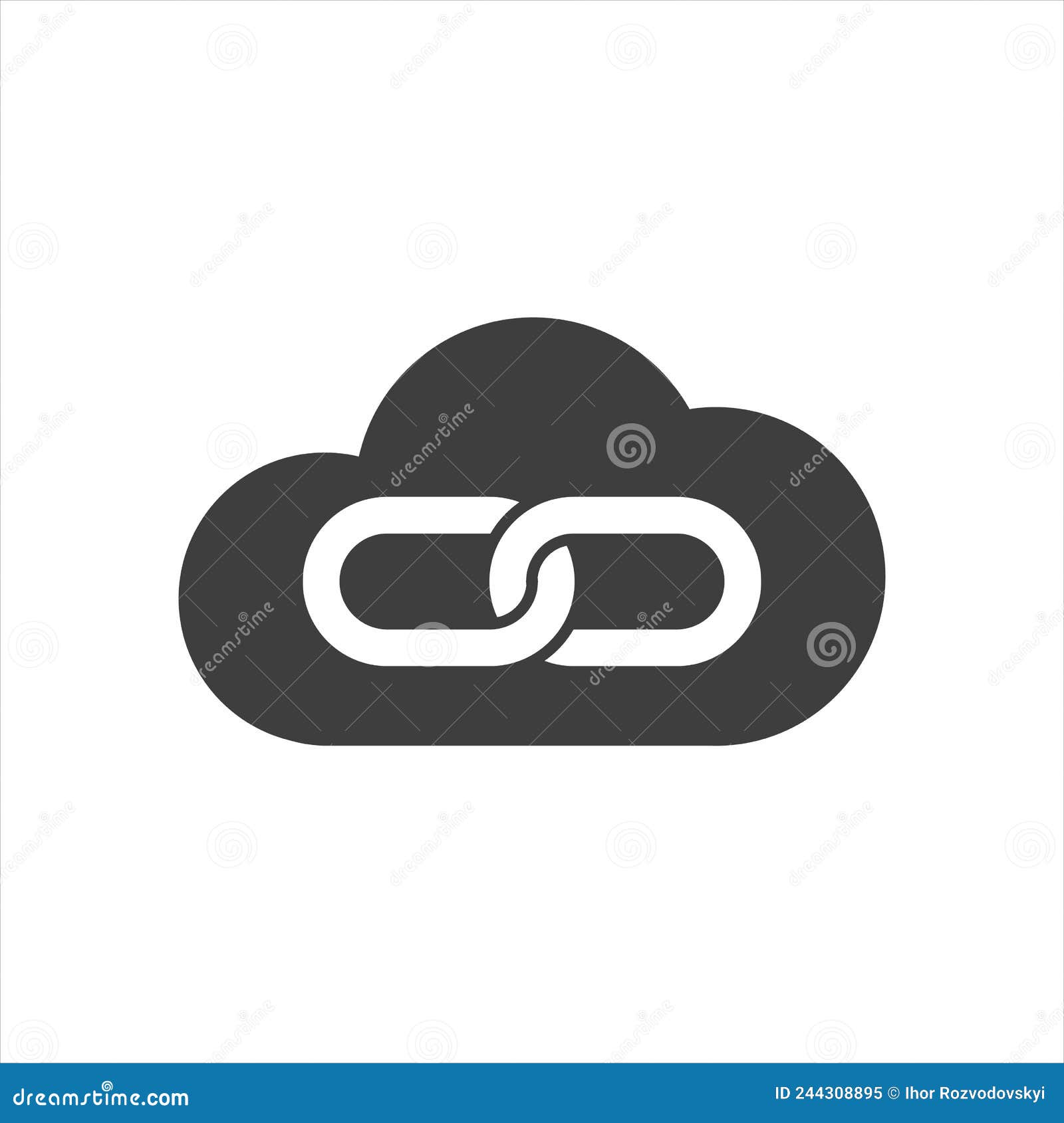 Link Vector Icon on a White Background Stock Illustration ...