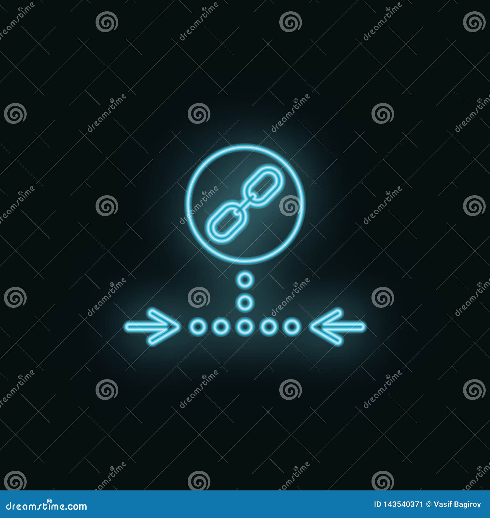 Link, Web, Icon, Neon, Icon. Web Development Vector Icon Stock ...