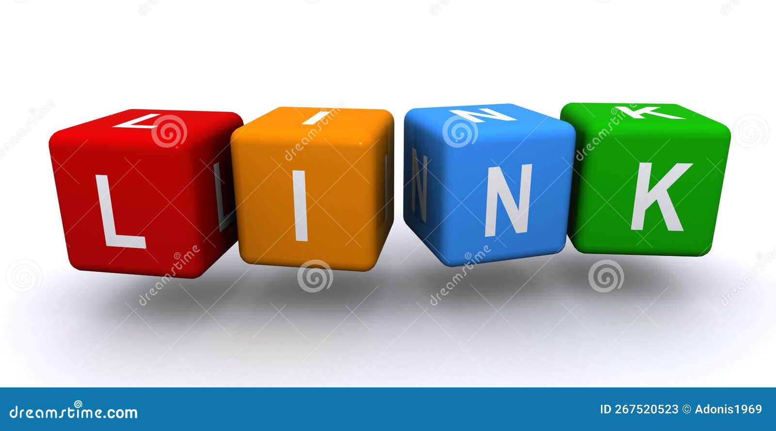 Biz Link Word Block On White Stock Image | CartoonDealer.com #237405943
