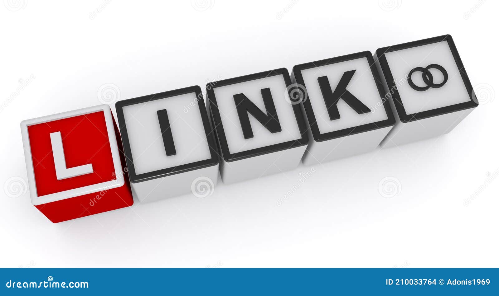 Link word blocks stock illustration. Illustration of global - 210033764
