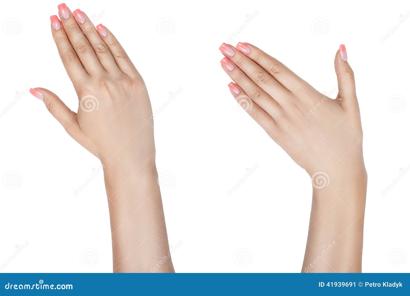 Linke Und Rechte Weibliche Hand Stockbild - Bild von decklack, gestänge ...