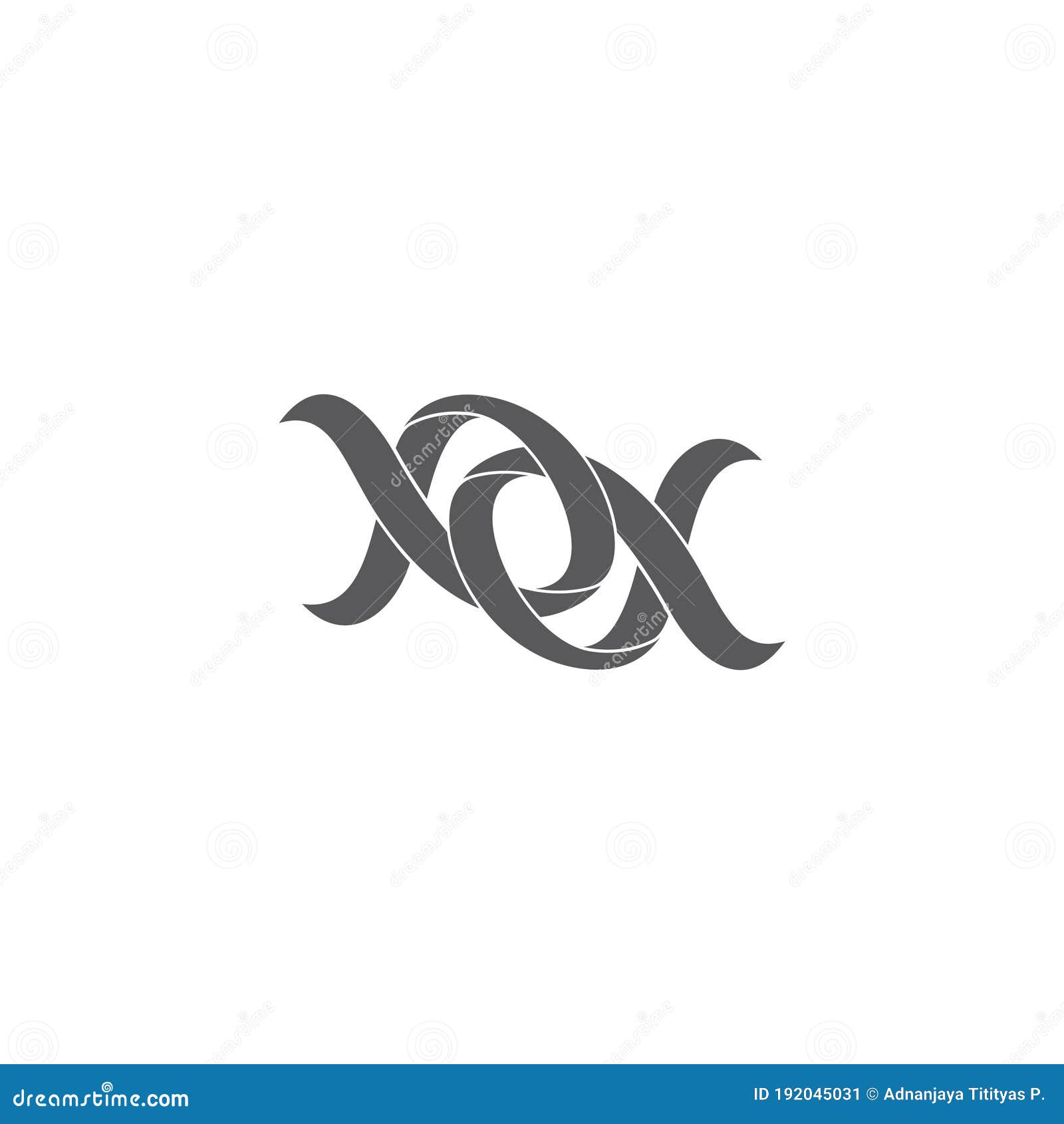 Linked Alpha 3d Overlapping Ribbon Symbol Logo Vector Stock Vector ...