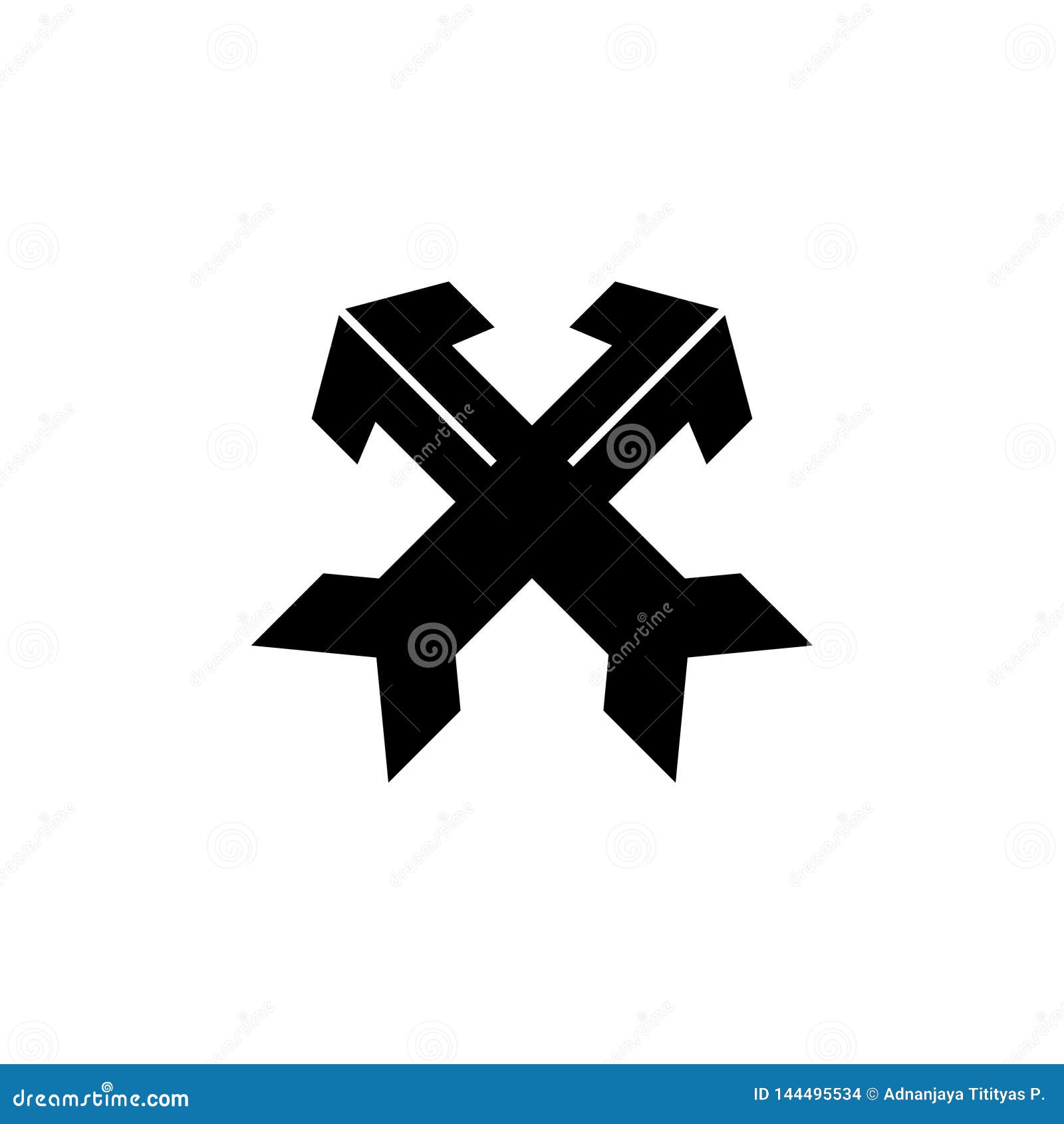 Linked Arrow Geometric Logo Vector Stock Vector - Illustration of ...