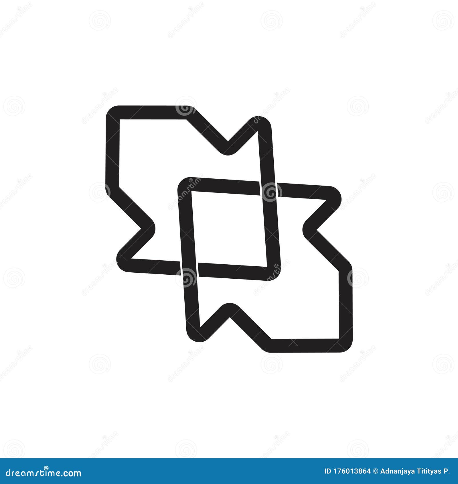 Linked Arrow Geometric Logo Vector Stock Vector - Illustration of ...