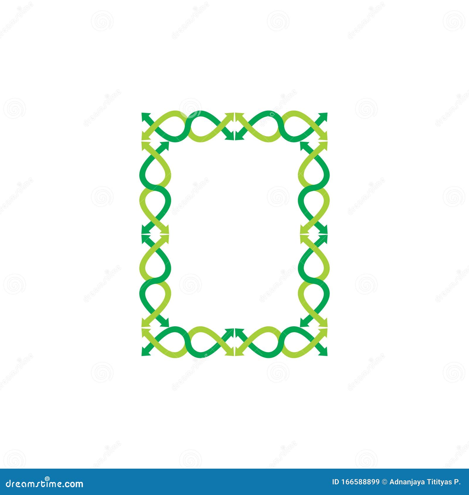 Linked Arrow Lines Art Frame Logo Vector Stock Vector - Illustration of ...