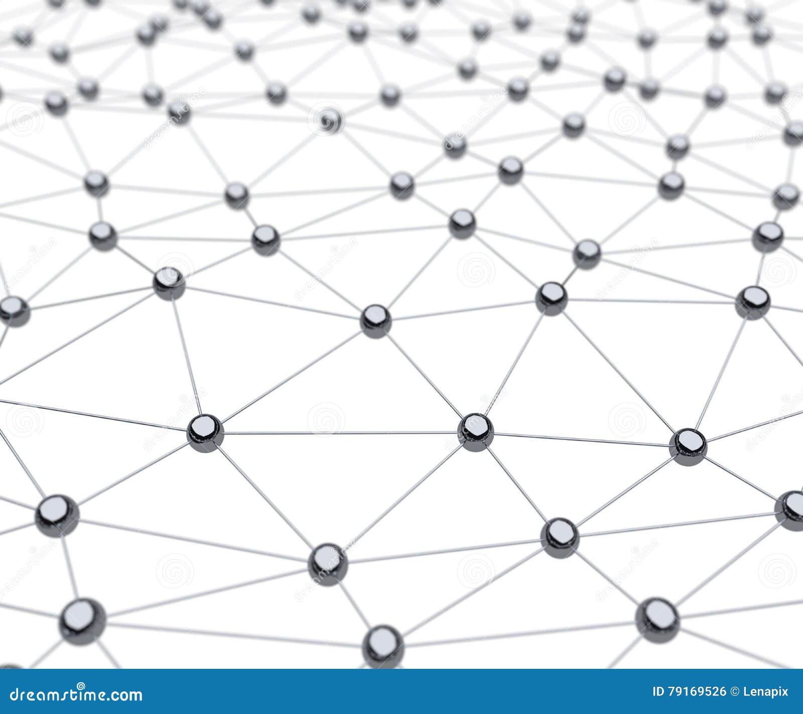 Linked Atom Chrome Surface Science 3D Background Stock Illustration ...