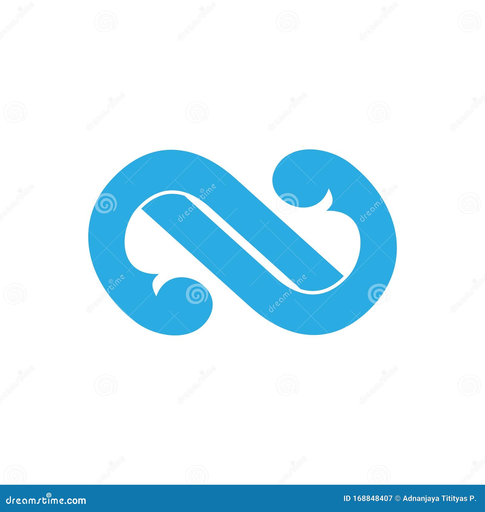Linked Blue Wave Simple Logo Vector Stock Vector - Illustration of ...