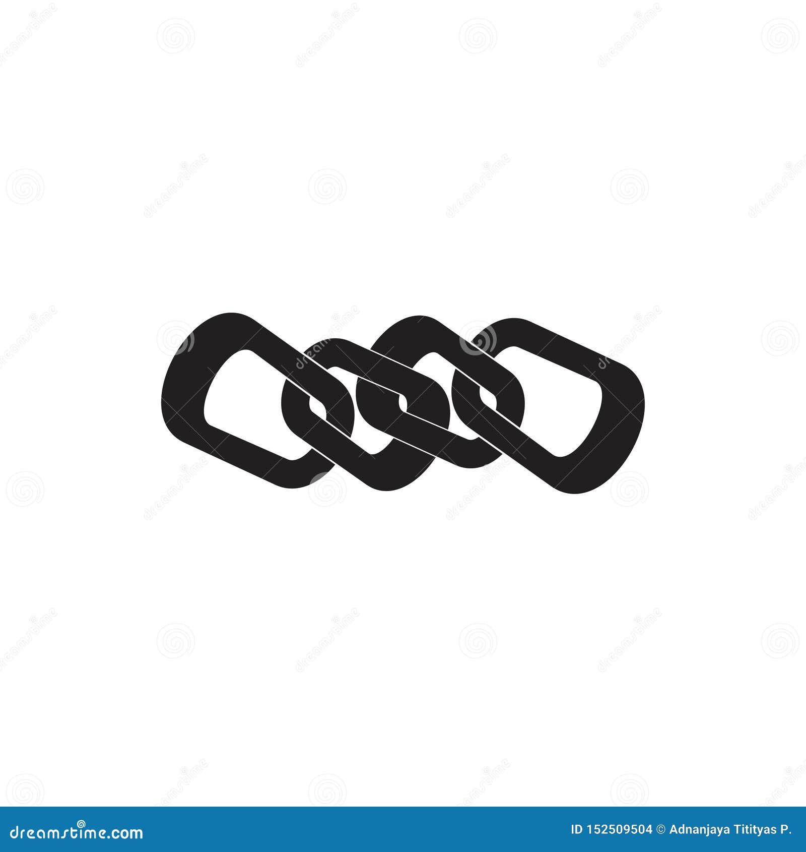 Linked Chain Overlapping Logo Vector Stock Vector - Illustration of ...