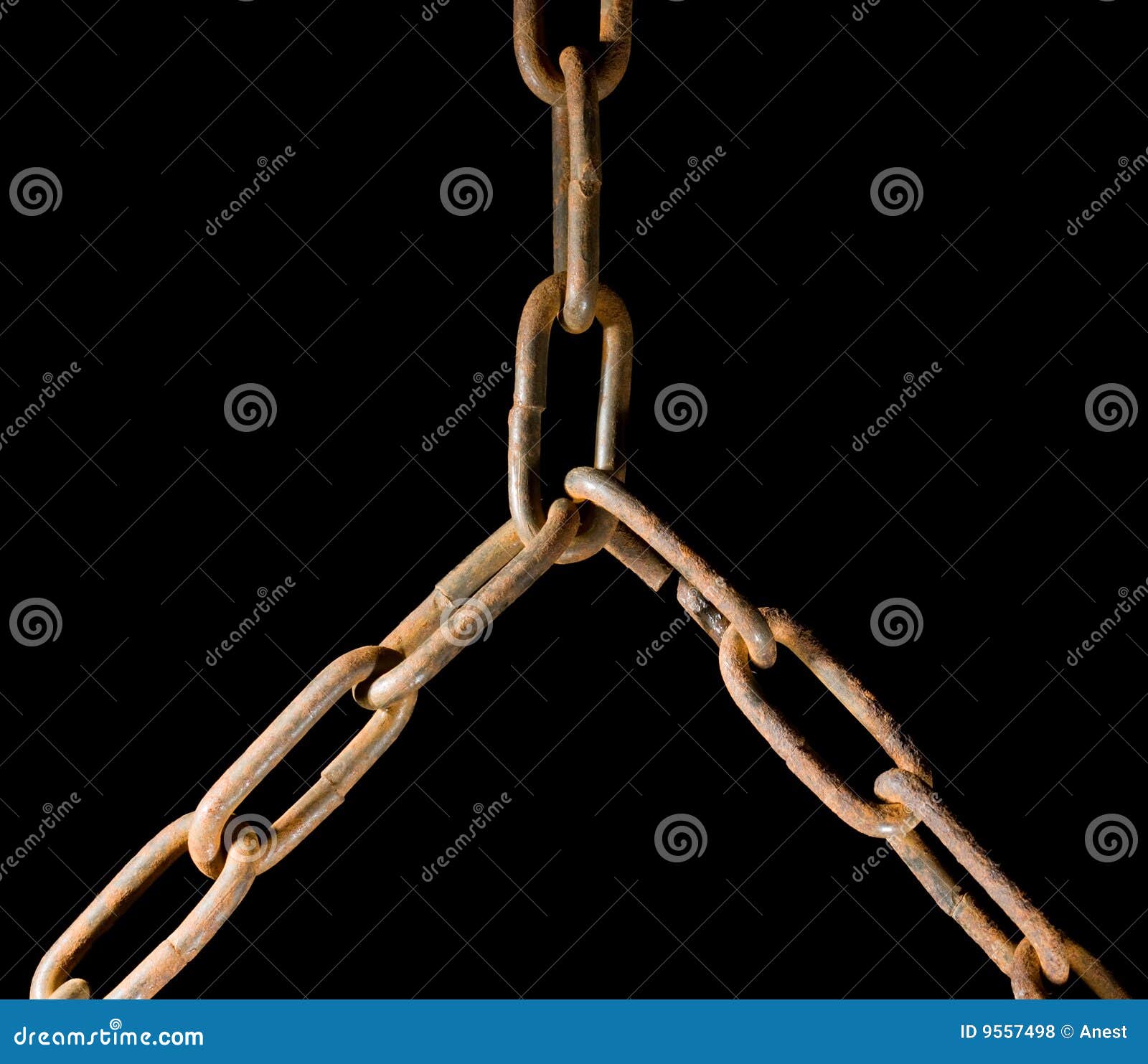 Linked Chains As Coalition Metaphor Stock Photo - Image of close, black ...