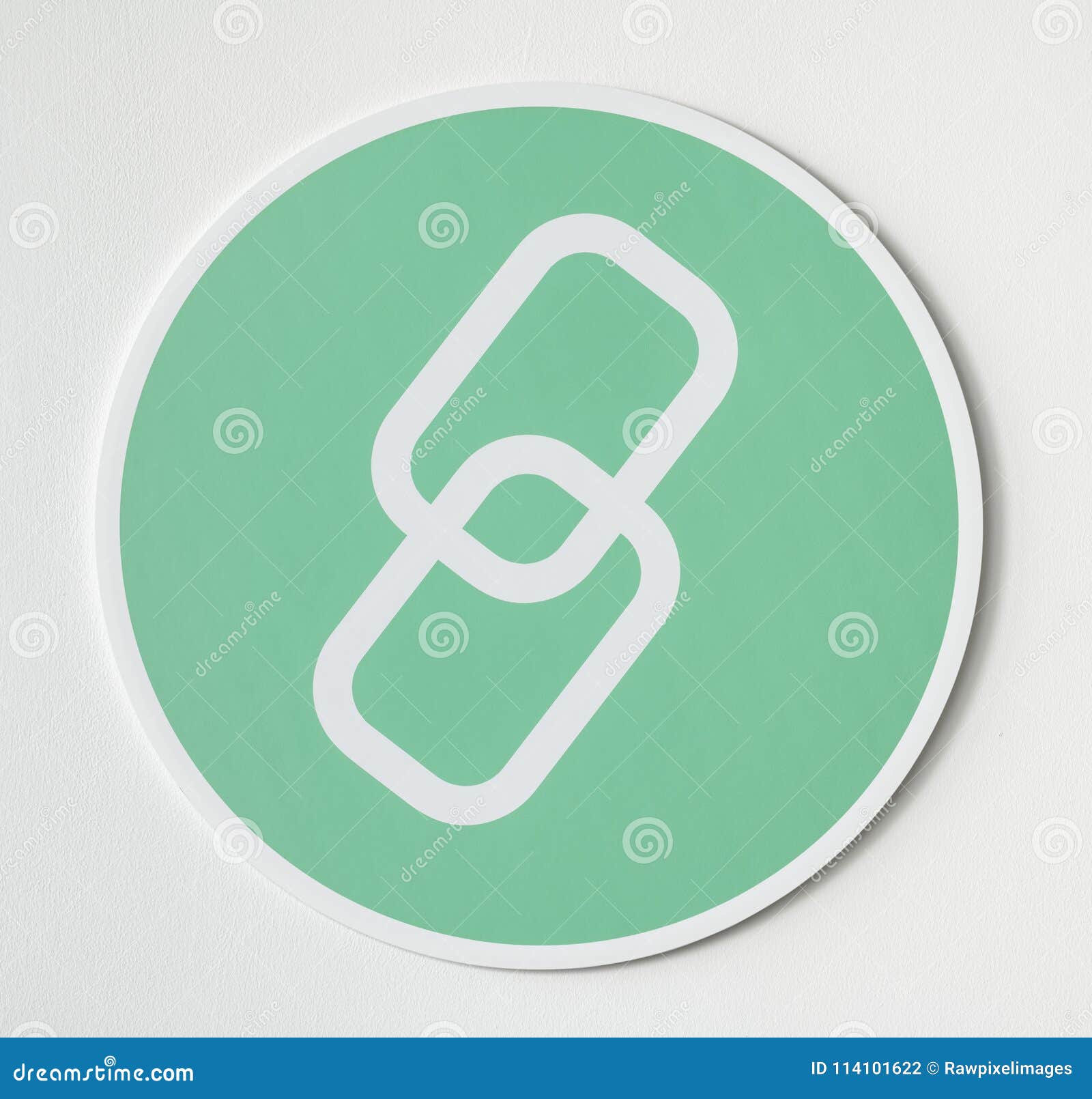 Linked Chains Network Icon Isolated Stock Illustration - Illustration ...
