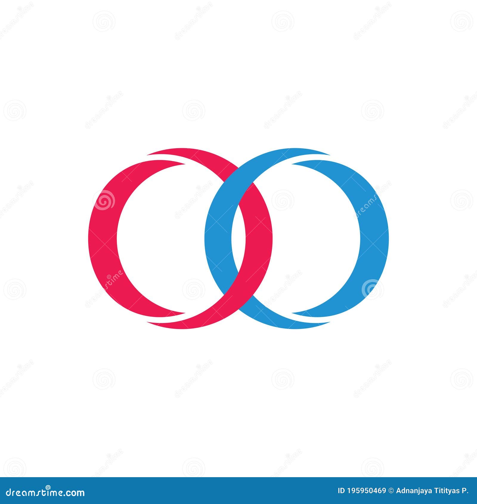 Linked Circle Colorful Object 3d Logo Vector Stock Vector ...