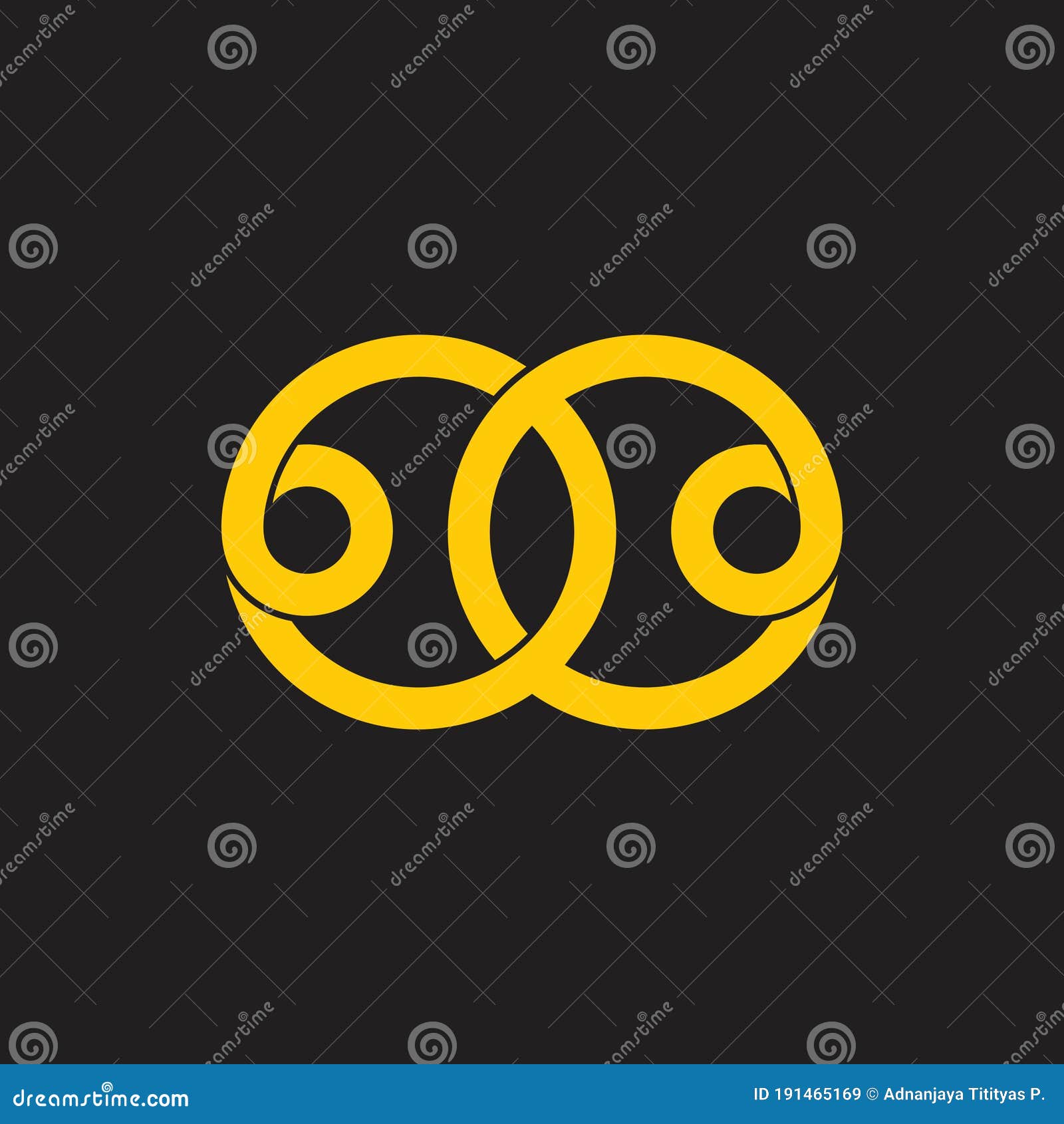 Linked Circle Loop Infinity Logo Vector Stock Vector - Illustration of ...