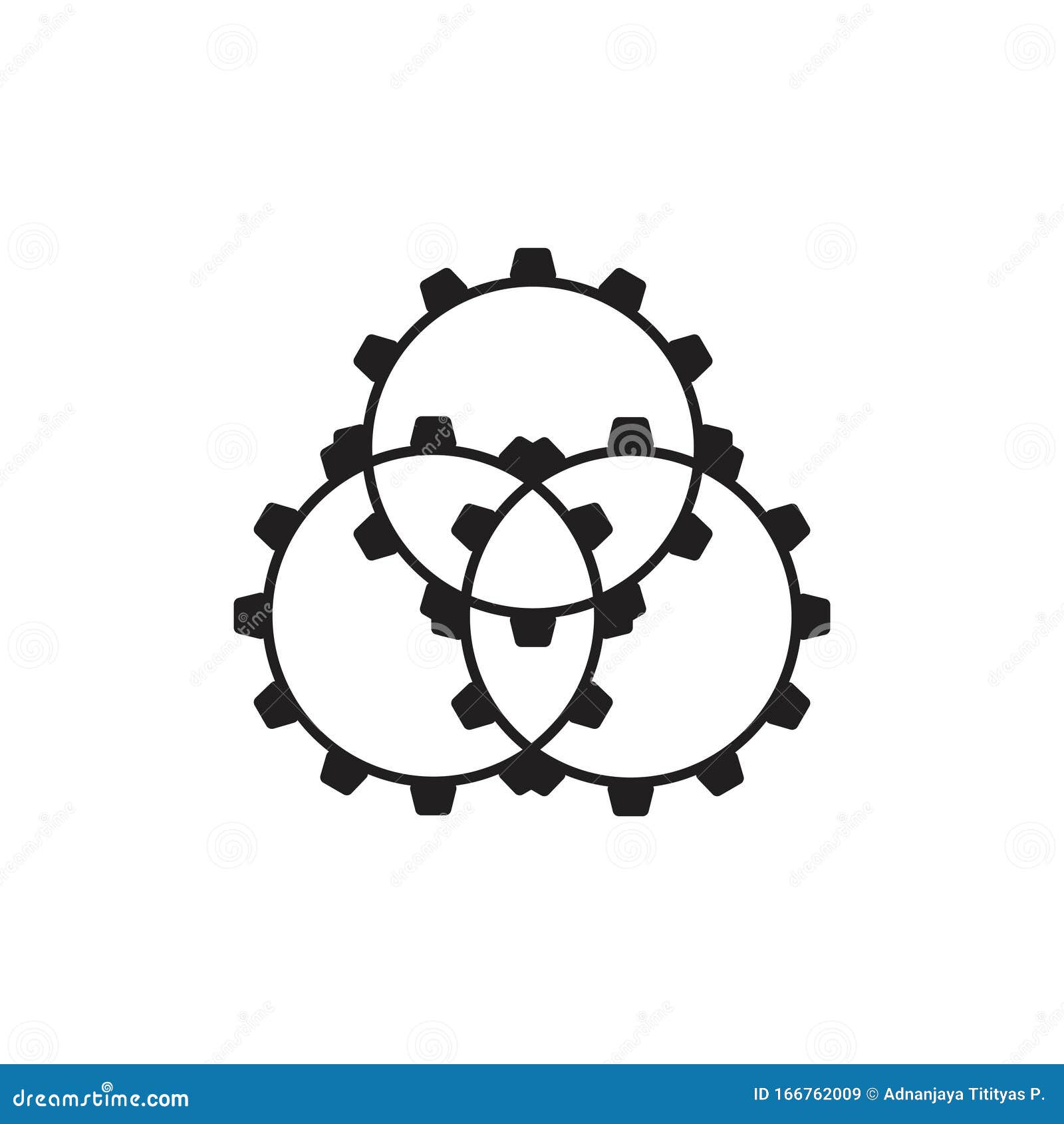 Linked Cog Machine Chart Logo Stock Vector - Illustration of industry ...