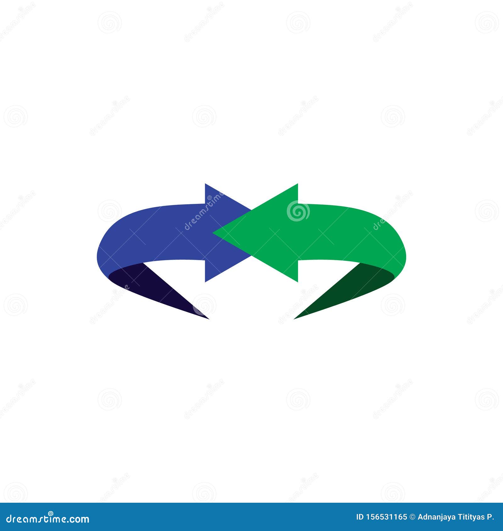 Linked 3d Arrow Symbol Logo Vector Stock Vector - Illustration of ...