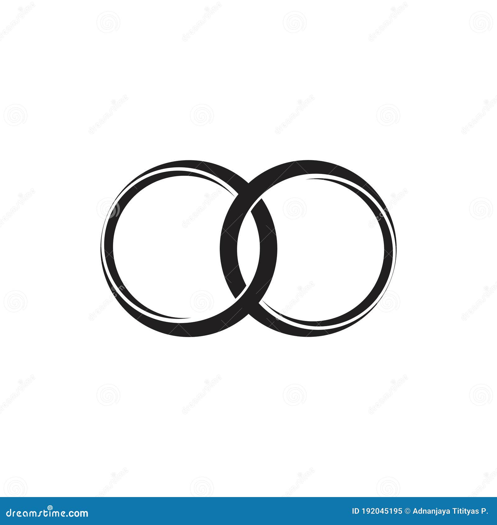 Linked 3d Circle Ring Symbol Logo Vector Stock Vector - Illustration of ...