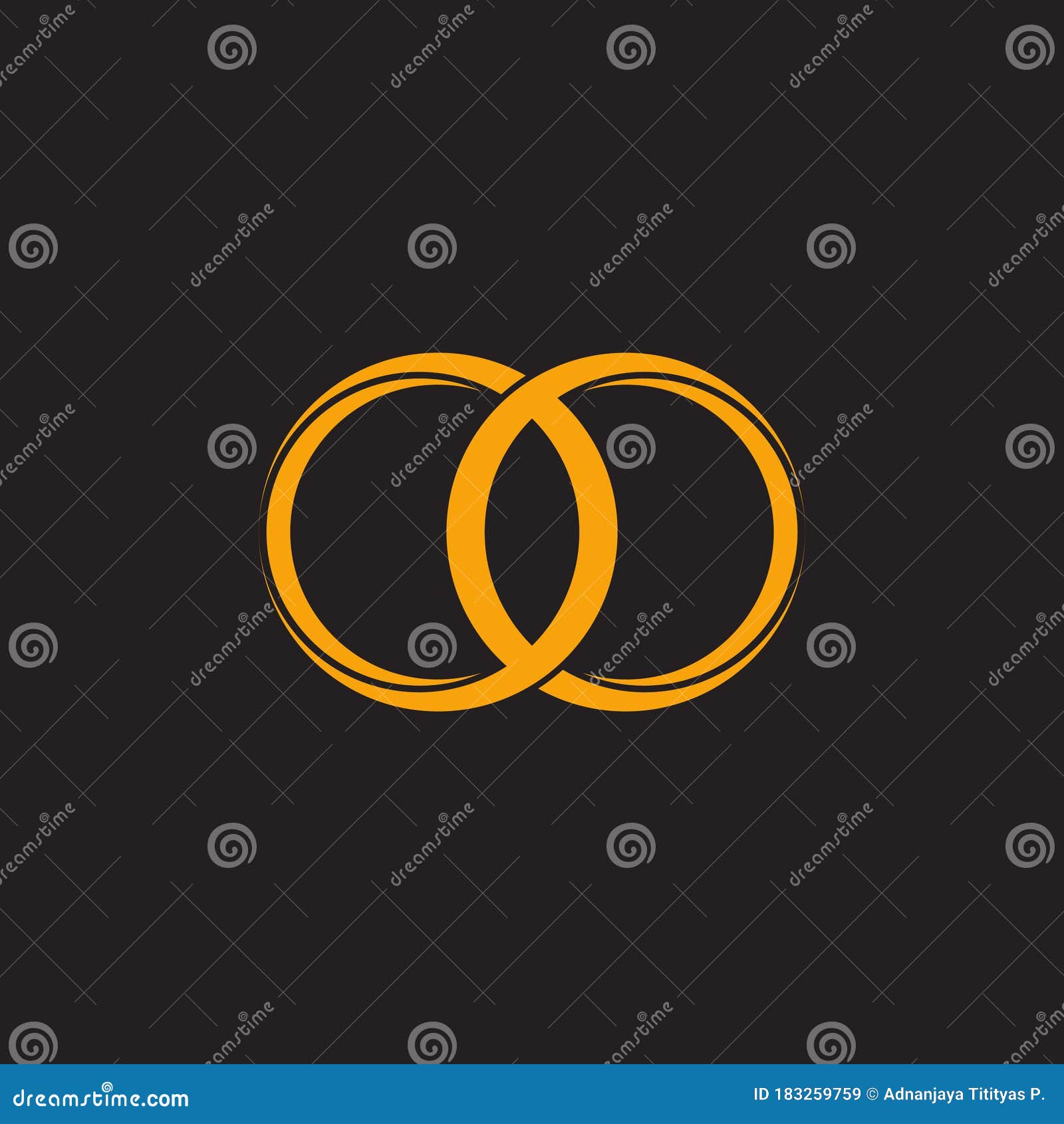Linked 3d Rings Symbol Decoration Vector Stock Vector - Illustration of ...