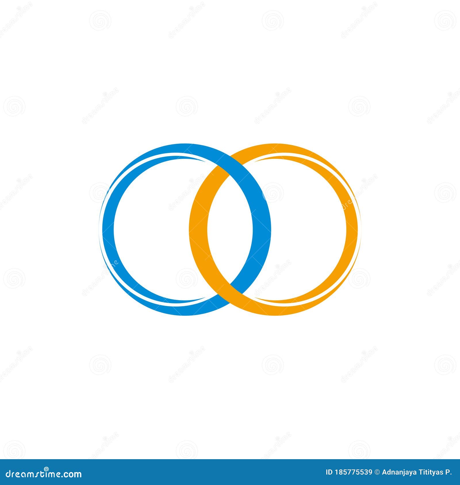 Linked 3d Rings Symbol Decoration Vector Stock Vector - Illustration of ...