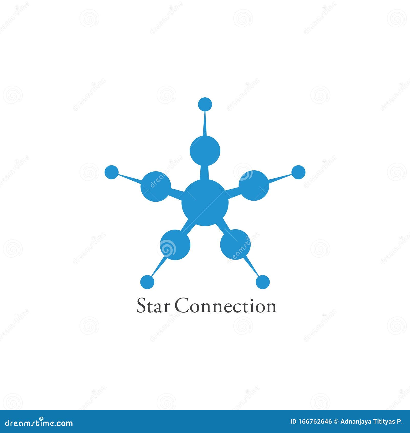 Linked Dots Star Simple Logo Vector Stock Vector - Illustration of ...