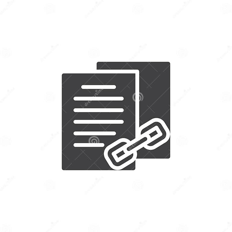 Linked files vector icon stock vector. Illustration of lock - 110896752