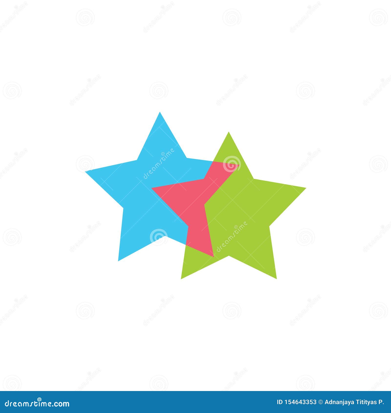 Linked Geometric Two Star Symbol Logo Vector Stock Vector ...