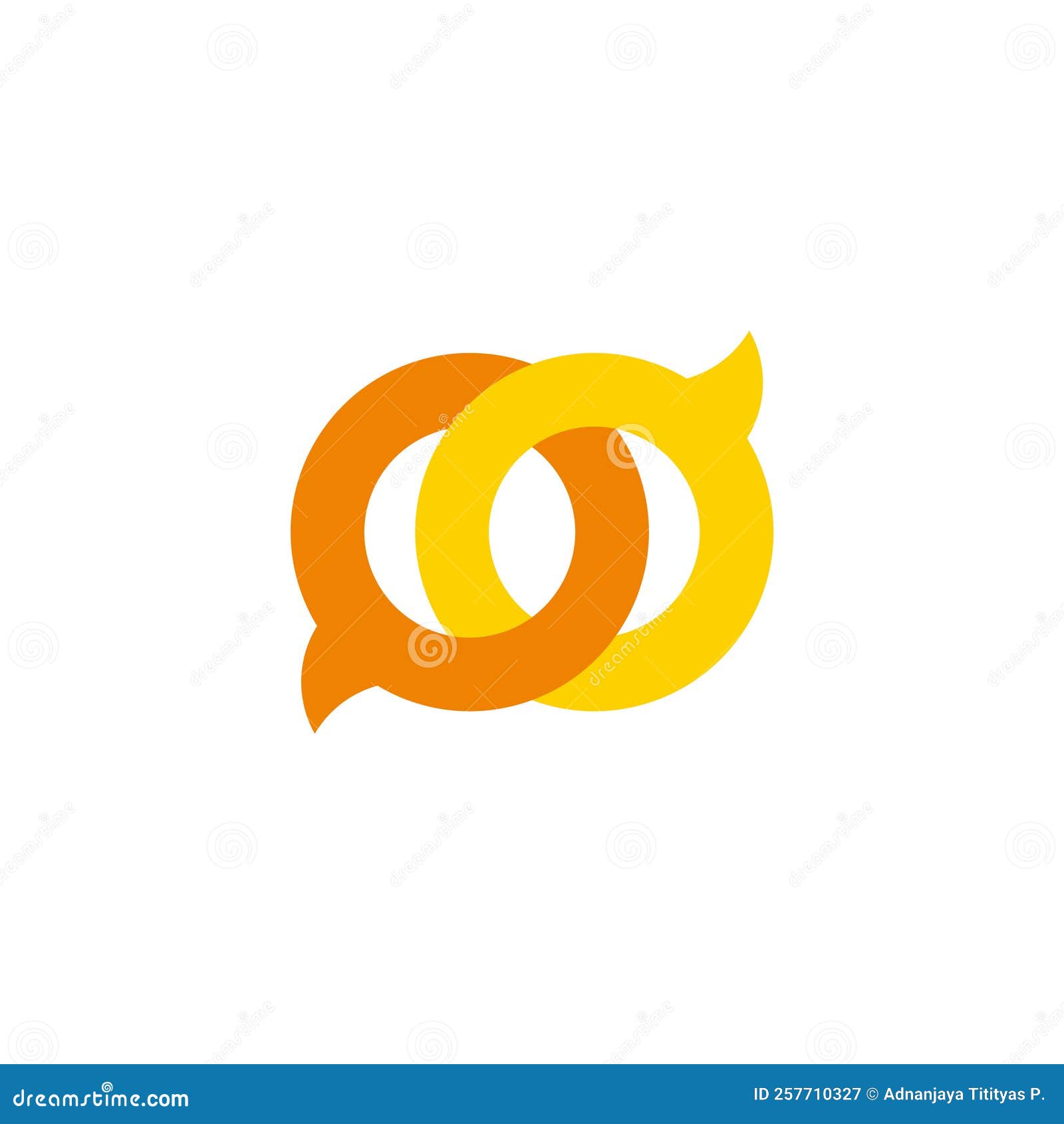 Linked Golden Ring Talk Symbol Logo Vector Stock Vector - Illustration ...
