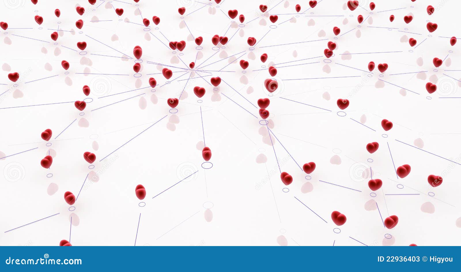 Linked Heart Network stock illustration. Illustration of heart - 22936403