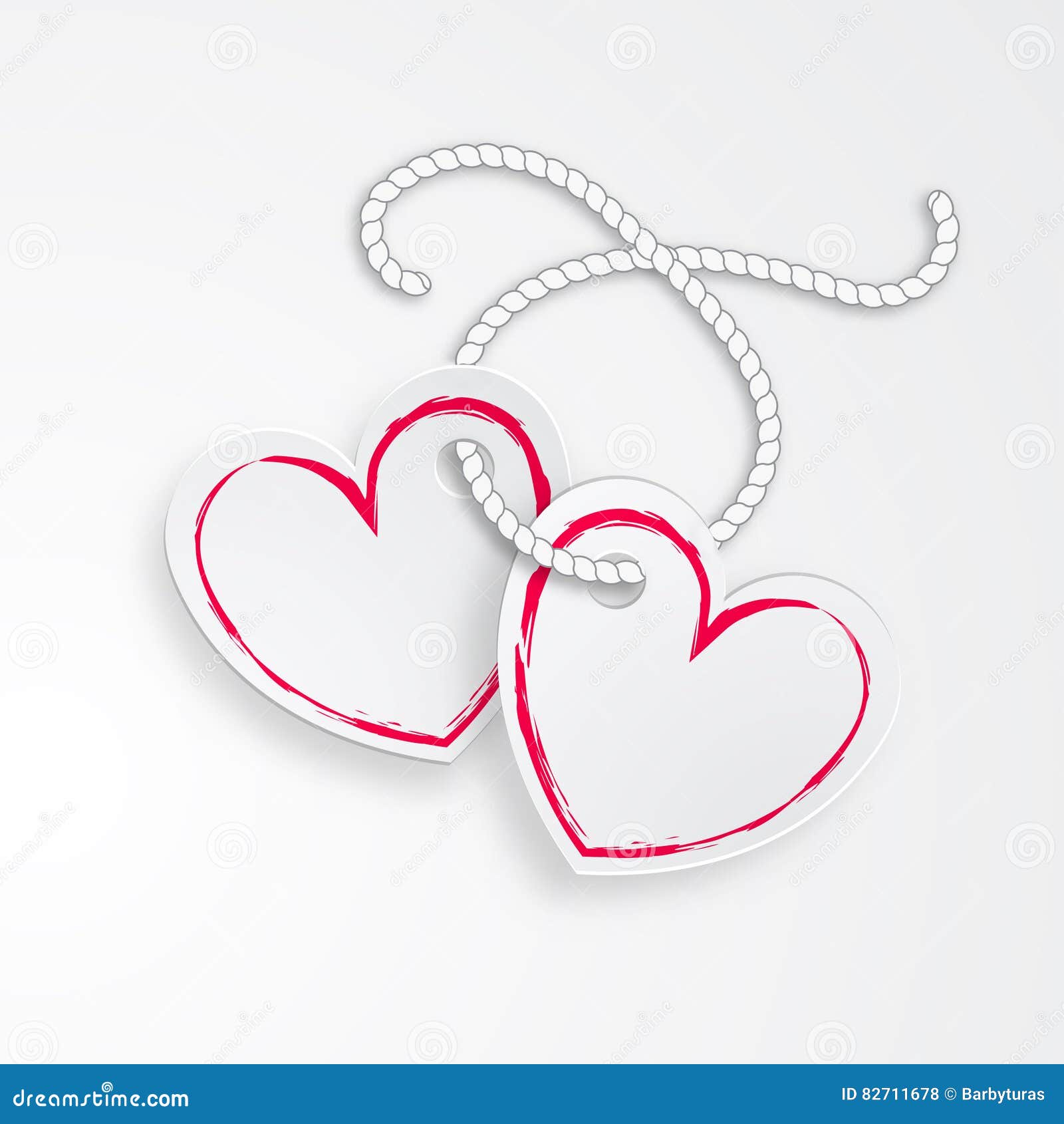 2 Linked Hearts stock illustration. Illustration of shape - 82711678