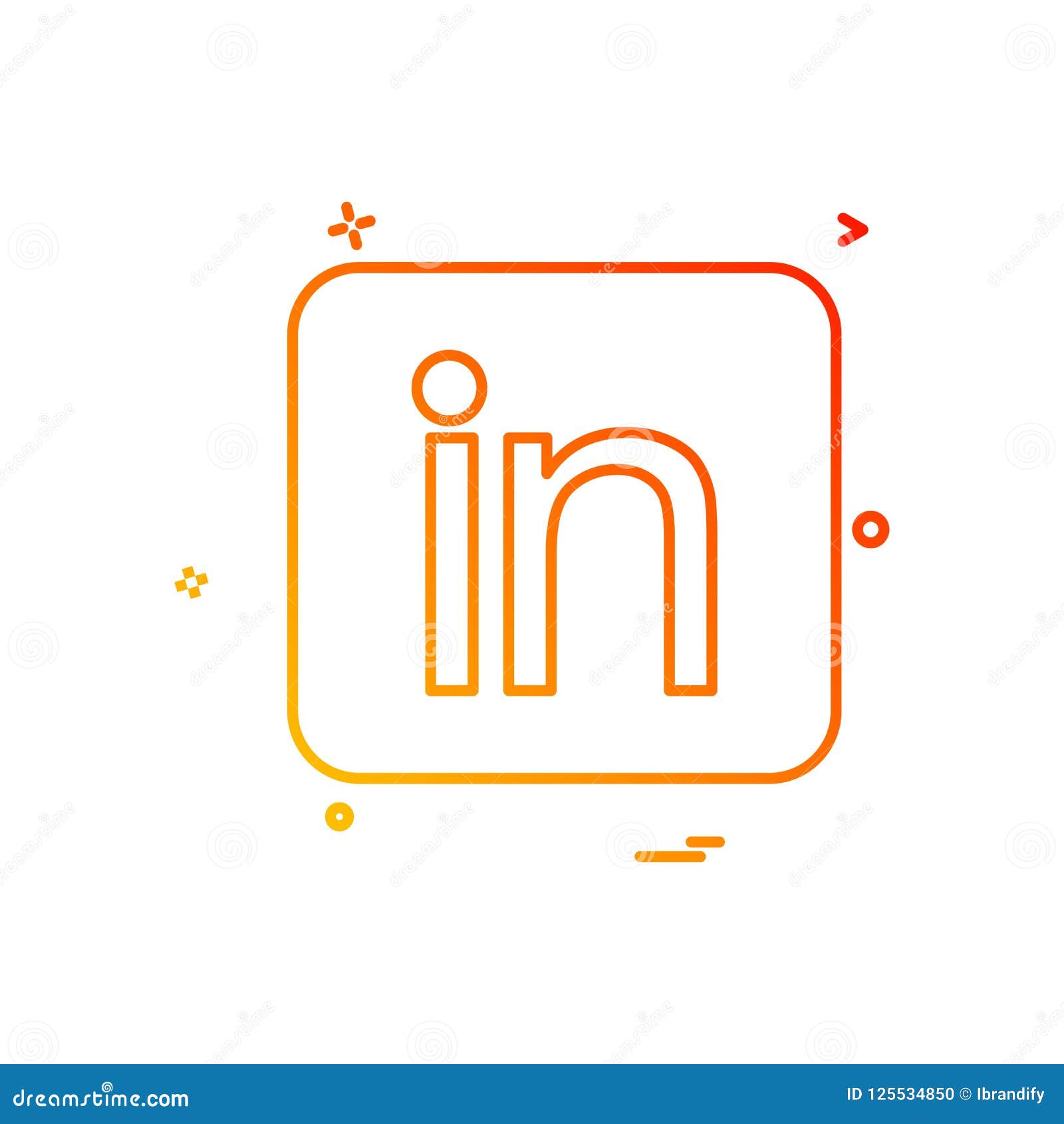 Linked in Icon Design Vector Stock Vector - Illustration of interface ...