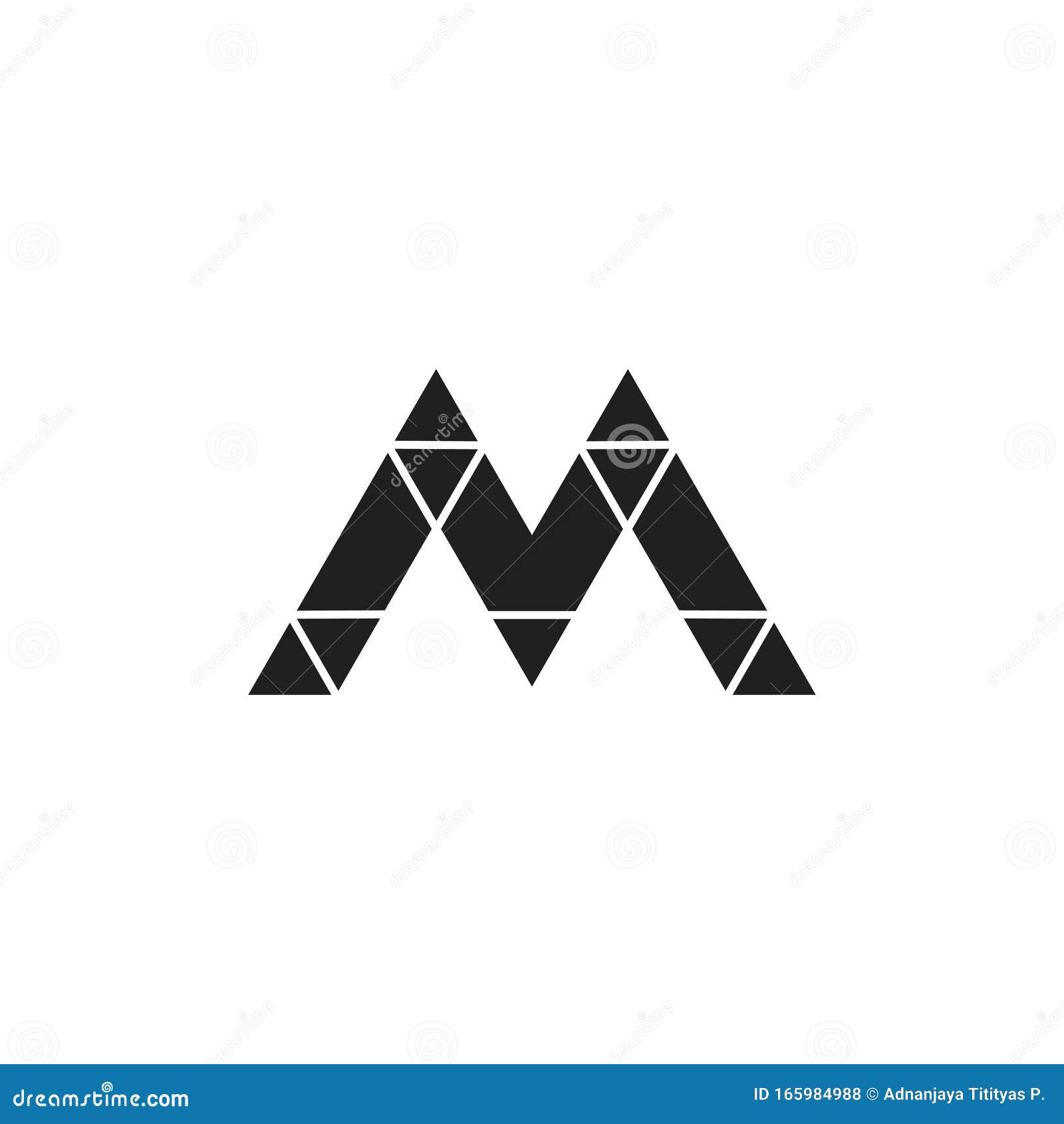 Linked Letter M Triangle Colorful Mosaic Logo Vector Stock Vector ...