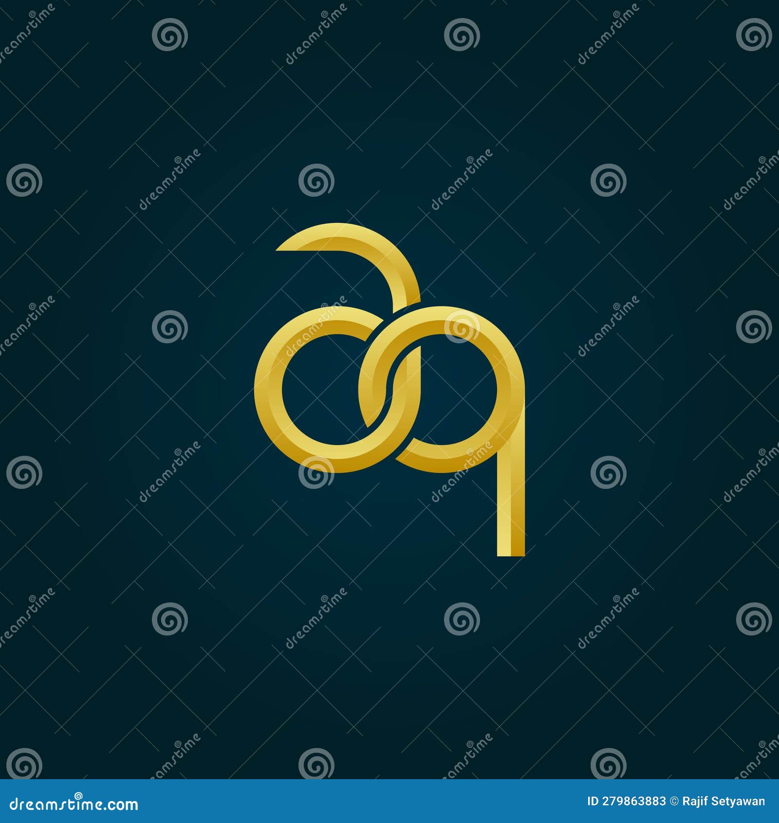Linked Letters AG Monogram Logo Design Stock Vector - Illustration of ...
