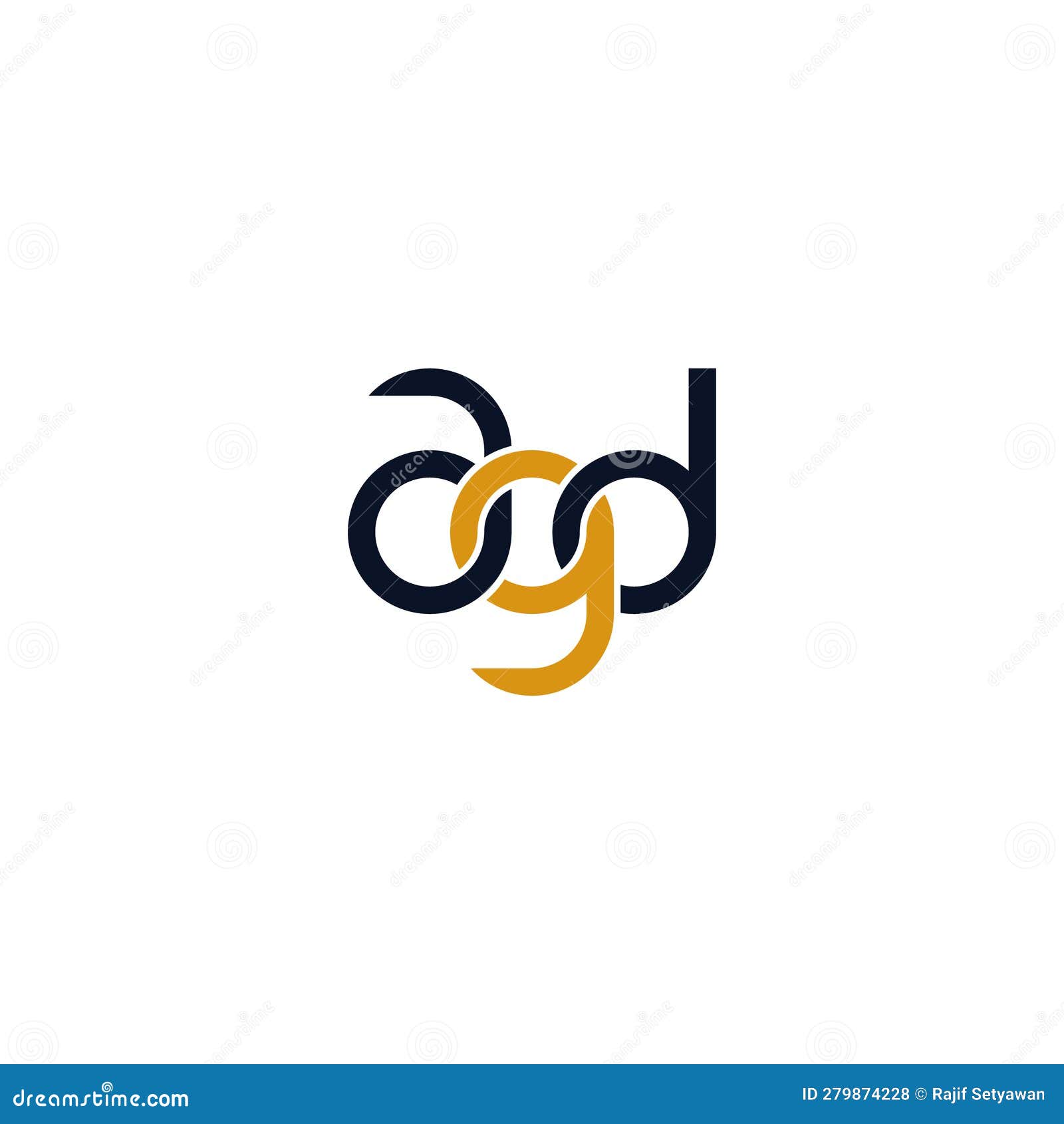 Linked Letters AGD Monogram Logo Design Stock Vector - Illustration of ...