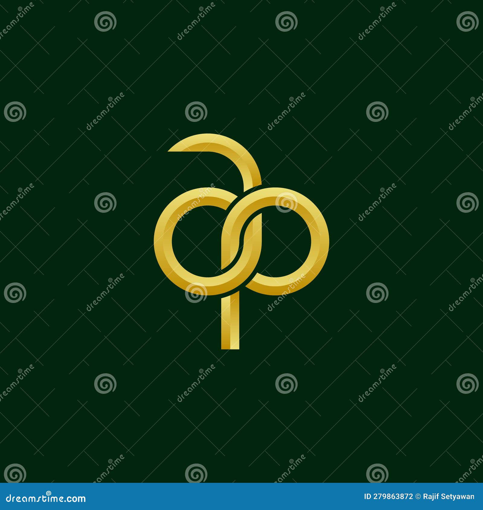 Linked Letters Ap Monogram Logo Design Stock Vector - Illustration of ...