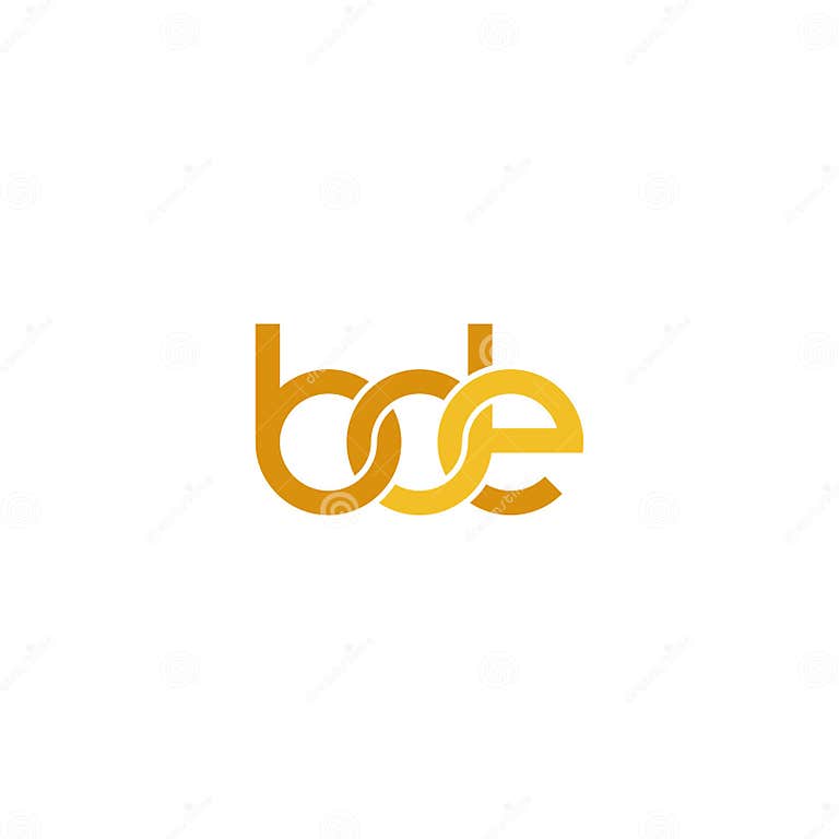 Linked Letters BDE Monogram Logo Design Stock Vector - Illustration of ...