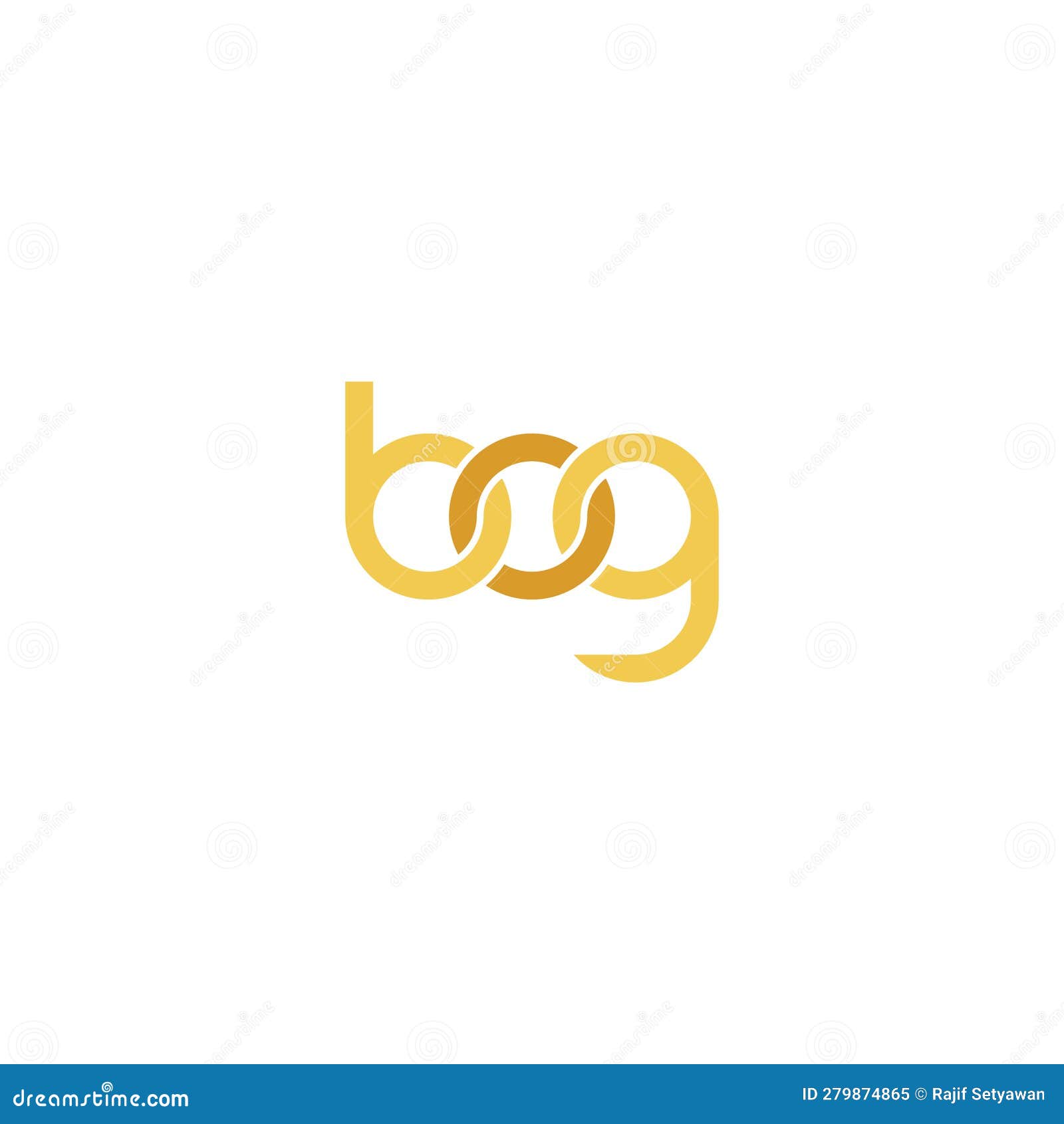 Linked Letters BOG Monogram Logo Design Stock Vector - Illustration of ...