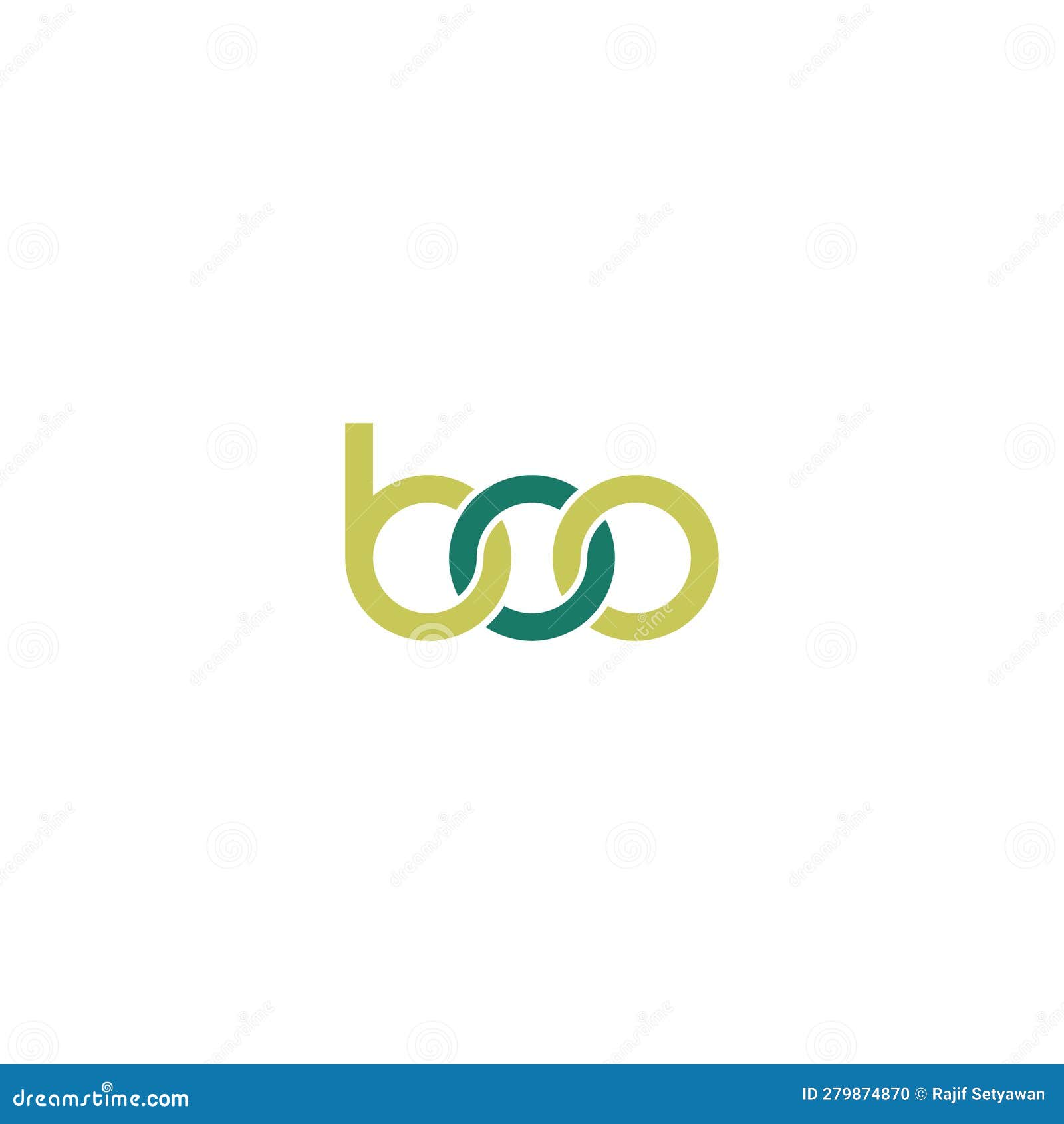 Linked Letters BOO Monogram Logo Design Stock Vector - Illustration of ...