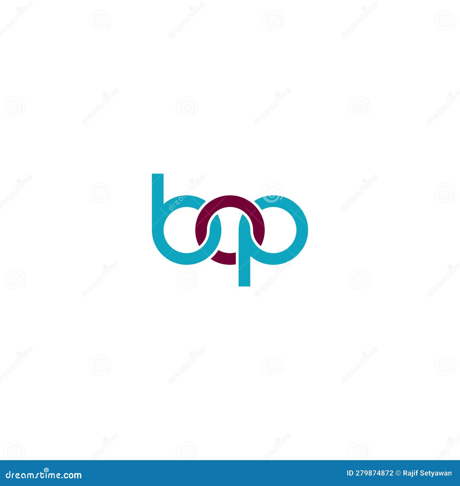 Linked Letters BOP Monogram Logo Design Stock Vector - Illustration of ...