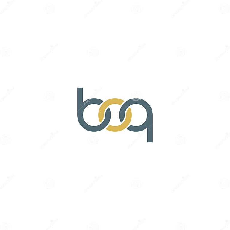 Linked Letters BOQ Monogram Logo Design Stock Vector - Illustration of ...