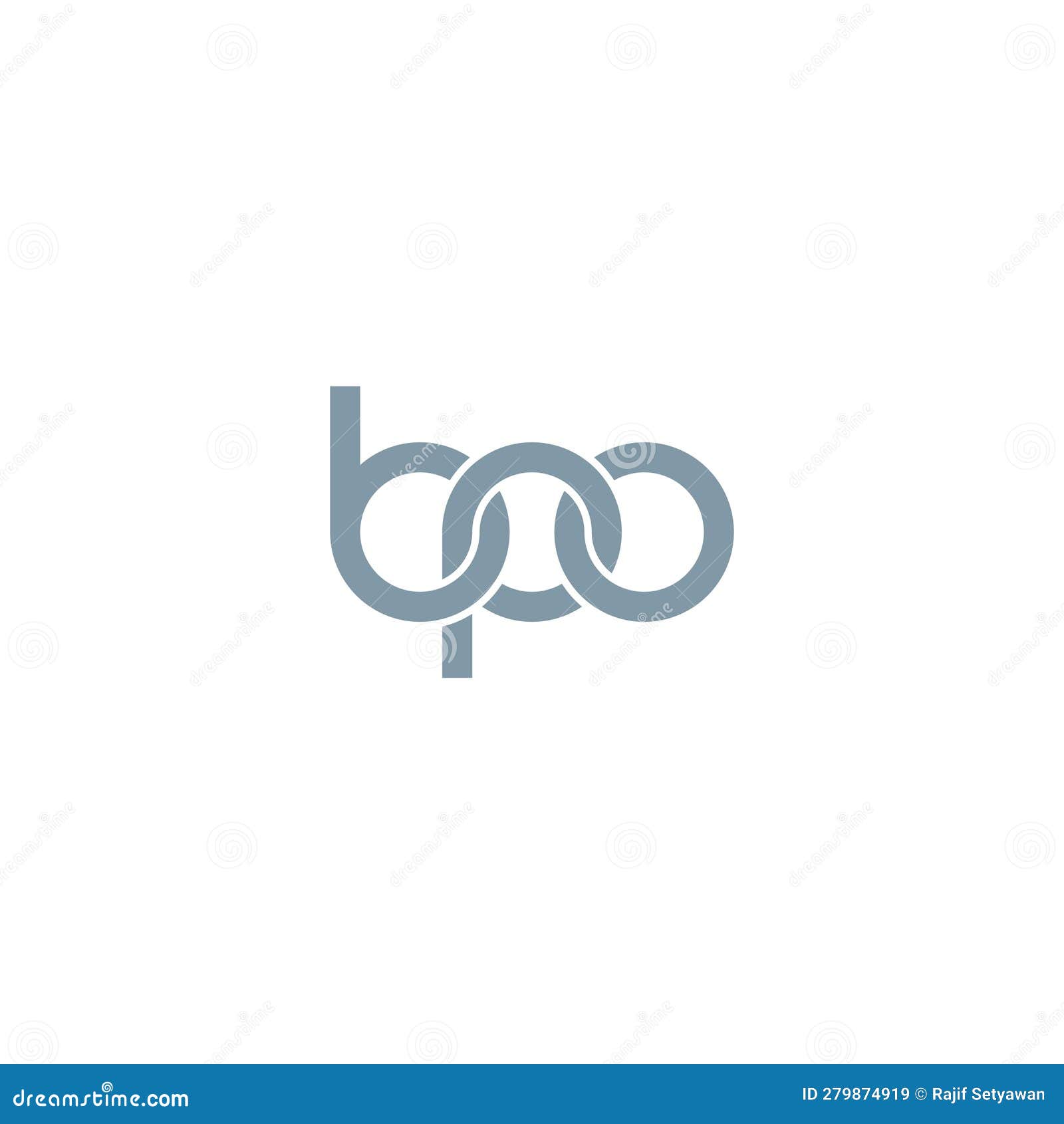 Linked Letters BPO Monogram Logo Design Stock Vector - Illustration of ...