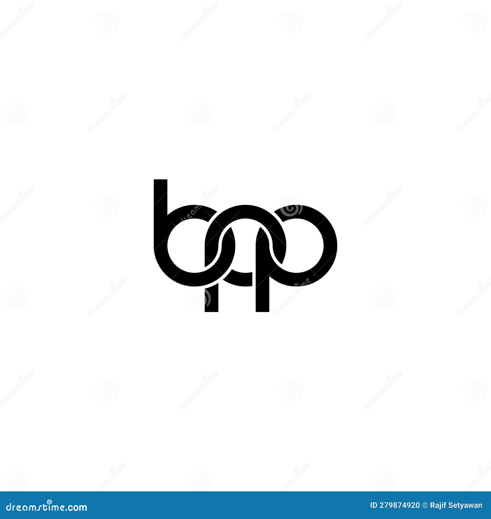 Linked Letters BPP Monogram Logo Design Stock Vector - Illustration of ...