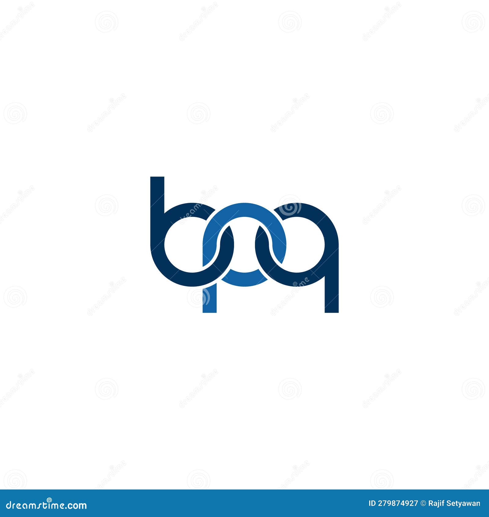 Linked Letters BPQ Monogram Logo Design Stock Vector - Illustration of ...