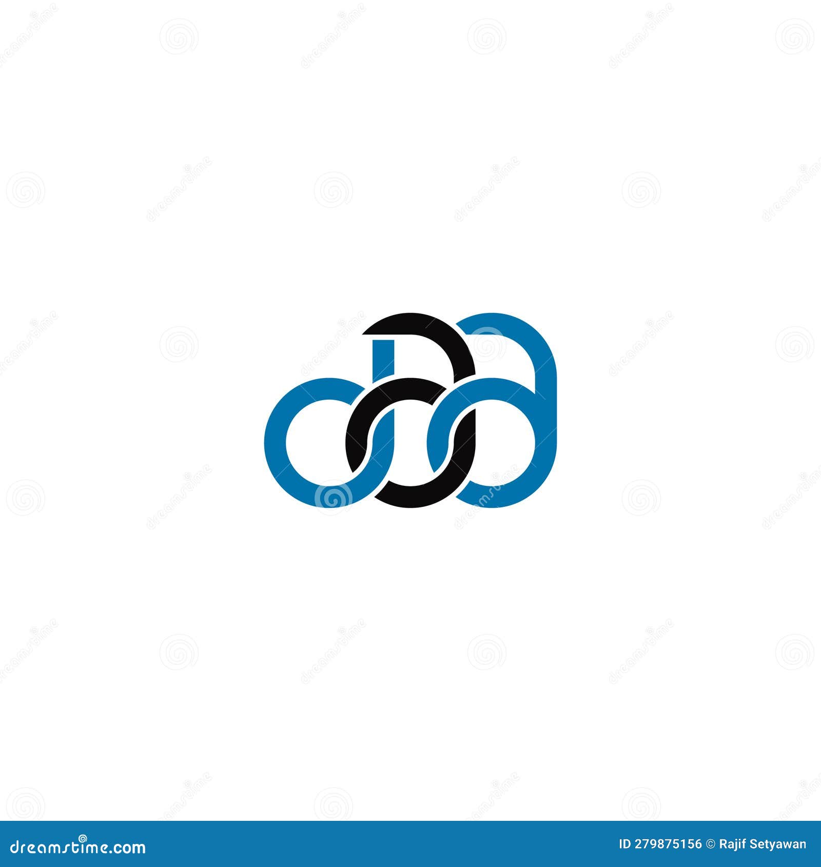 Linked Letters DAA Monogram Logo Design Stock Vector - Illustration of ...