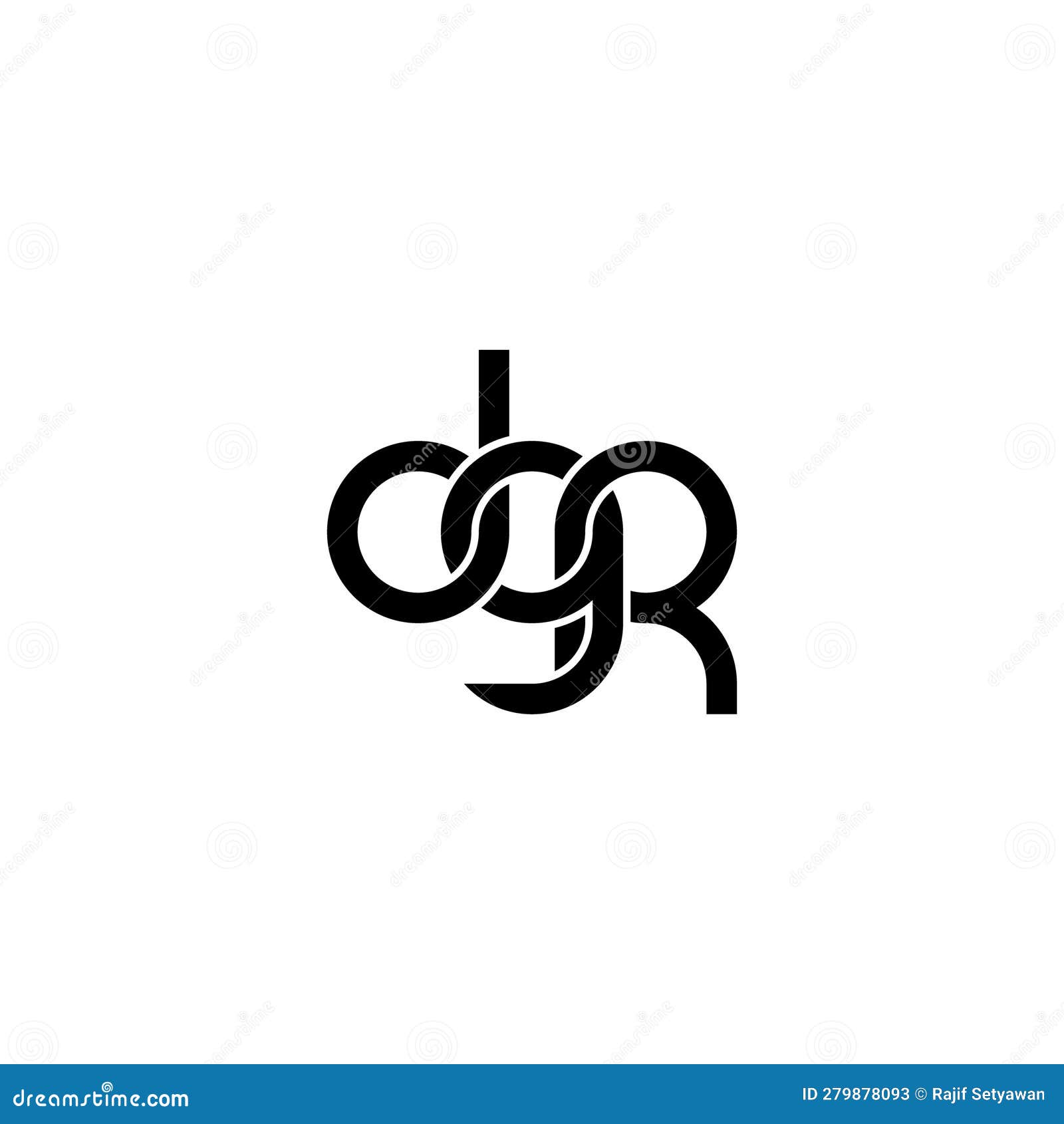 Linked Letters DGR Monogram Logo Design Stock Vector - Illustration of ...