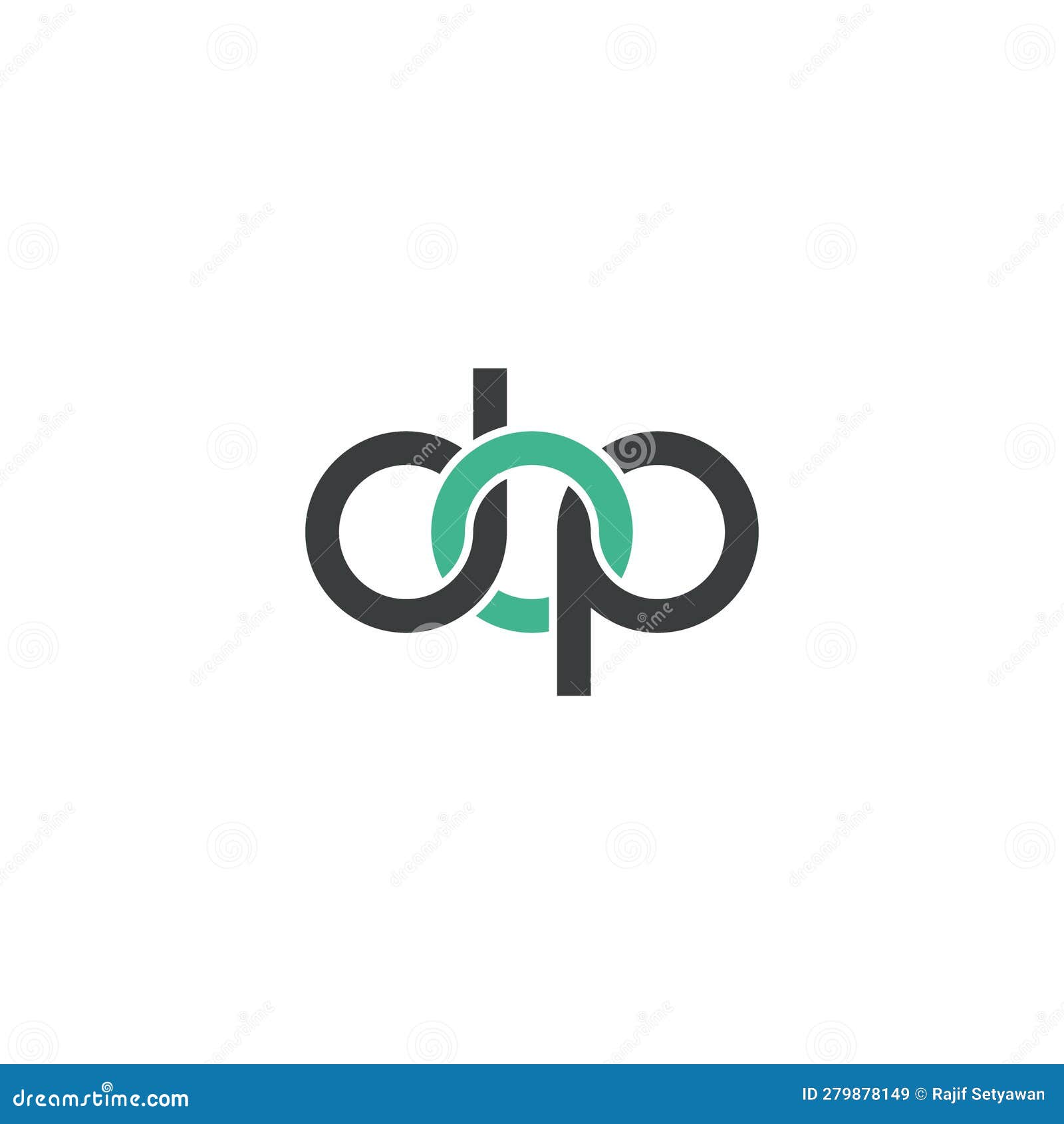 Linked Letters DOP Monogram Logo Design Stock Vector - Illustration of ...