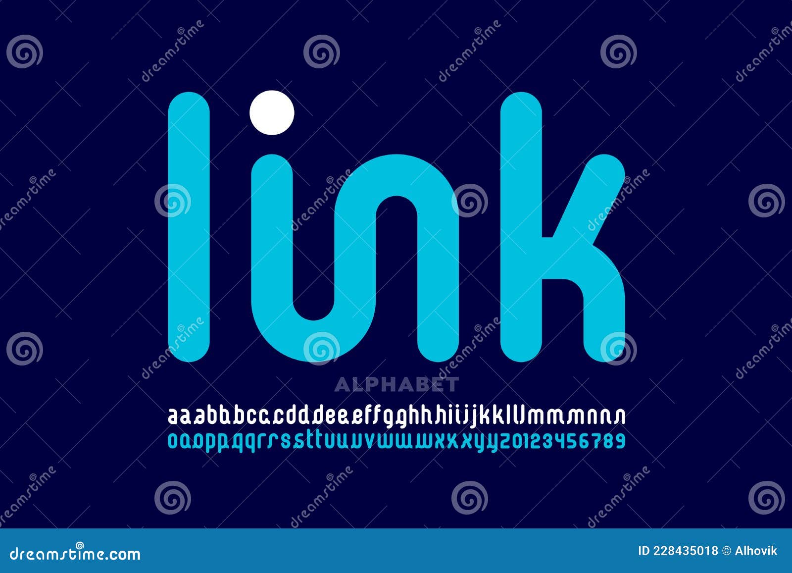 Linked letters font stock vector. Illustration of minimum - 228435018