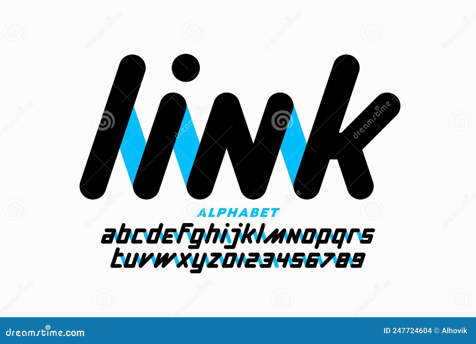 Linked letters font design stock vector. Illustration of alphabetical ...