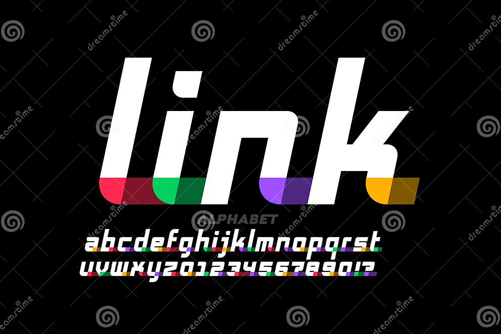 Linked letters font design stock illustration. Illustration of ...